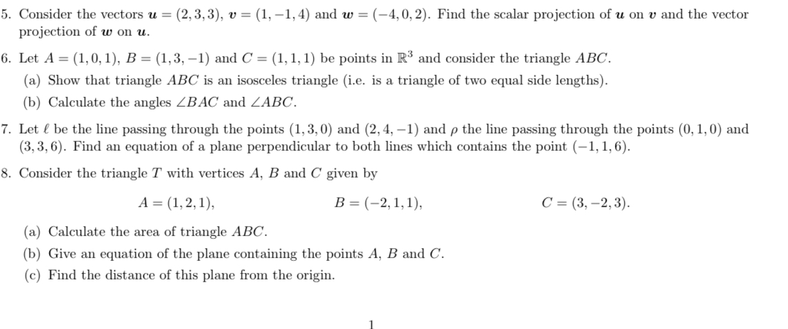 Solved Consider the vectors u=(2,3,3),v=(1,-1,4) ﻿and | Chegg.com