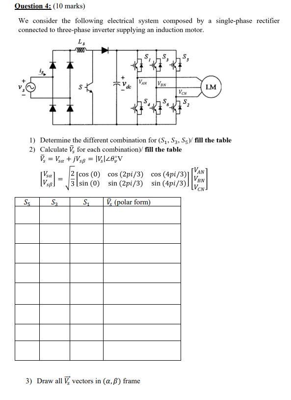 Solved Question 4: (10 marks) We consider the following | Chegg.com