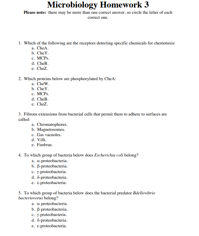 Solved Microbiology Homework 3 Please note: there may be | Chegg.com Solved Microbiology Homework 3 Please note: there may be | Chegg.com