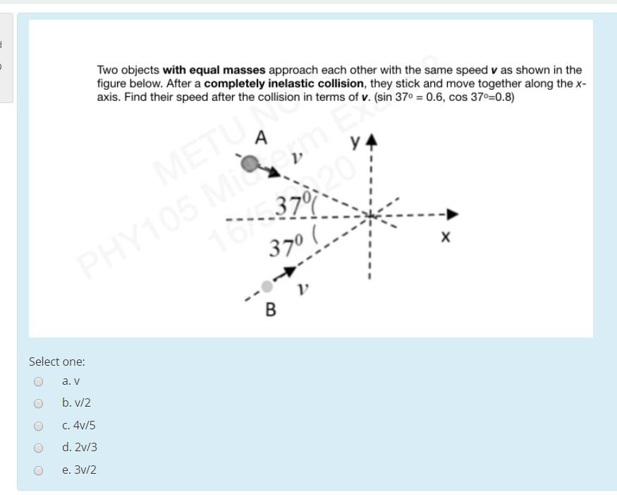 Solved Two objects with equal masses approach each other | Chegg.com