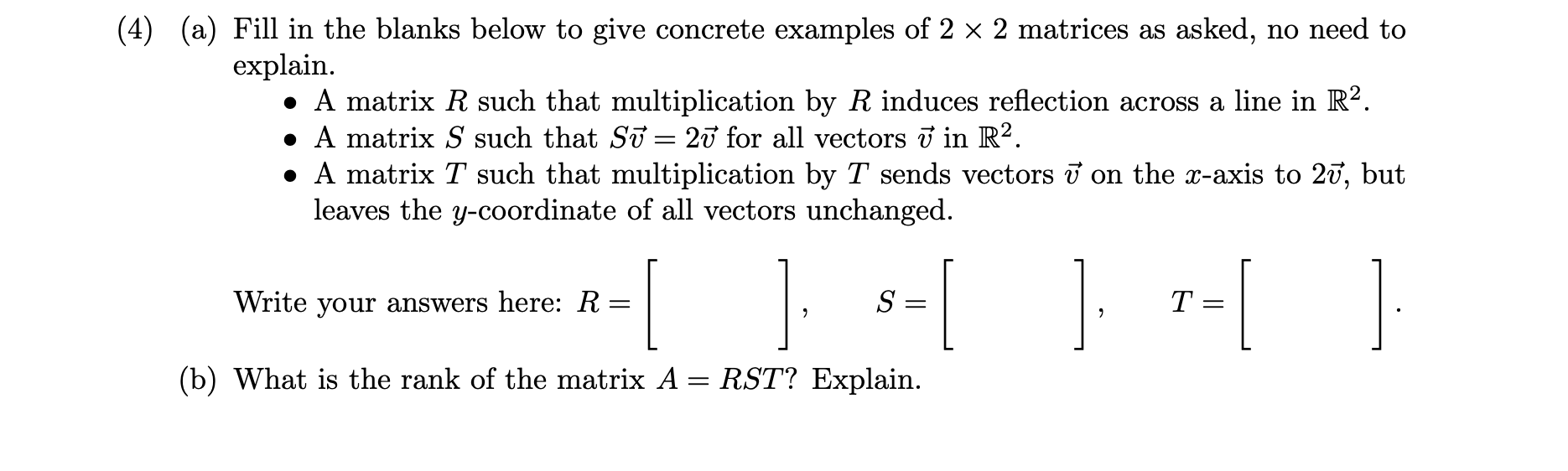 Solved 4) (a) Fill in the blanks below to give concrete | Chegg.com
