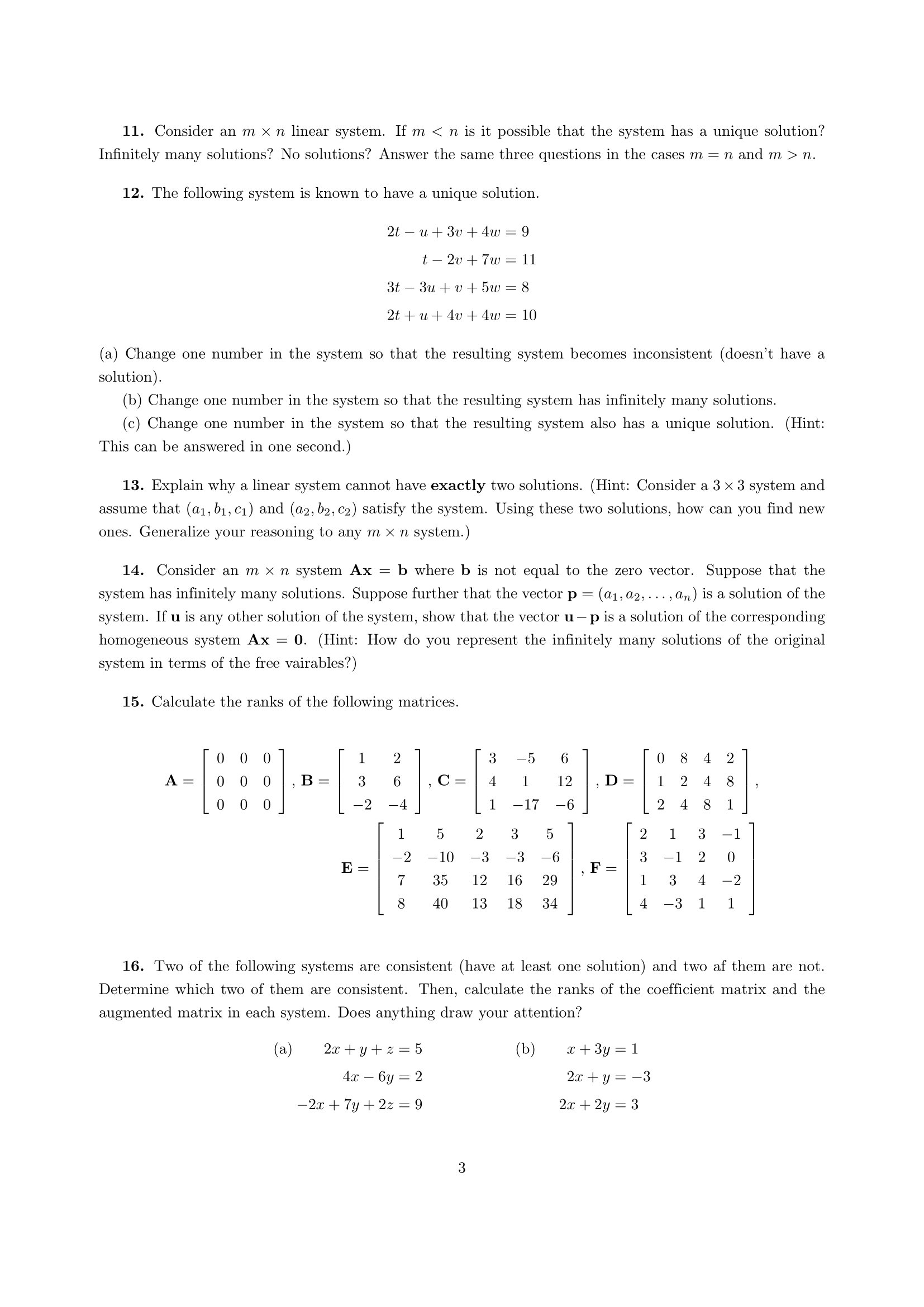 Solved EEM 110 - Exercise Set II 1. In each of the | Chegg.com