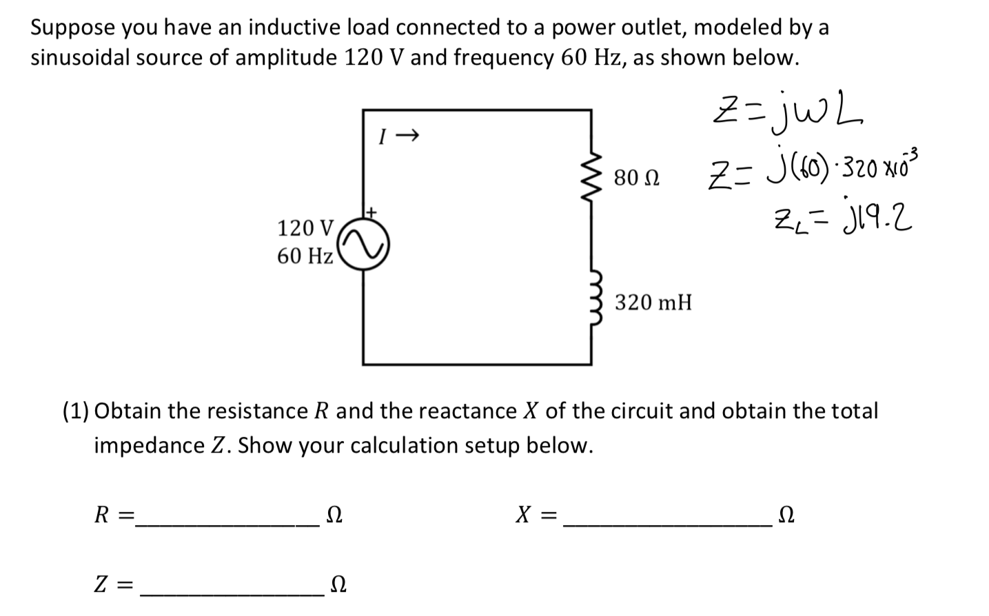 Solved Suppose you have an inductive load connected to a | Chegg.com