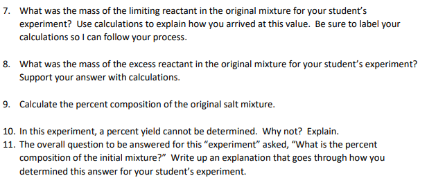 Solved Table 1. Experimental data from two former students. | Chegg.com