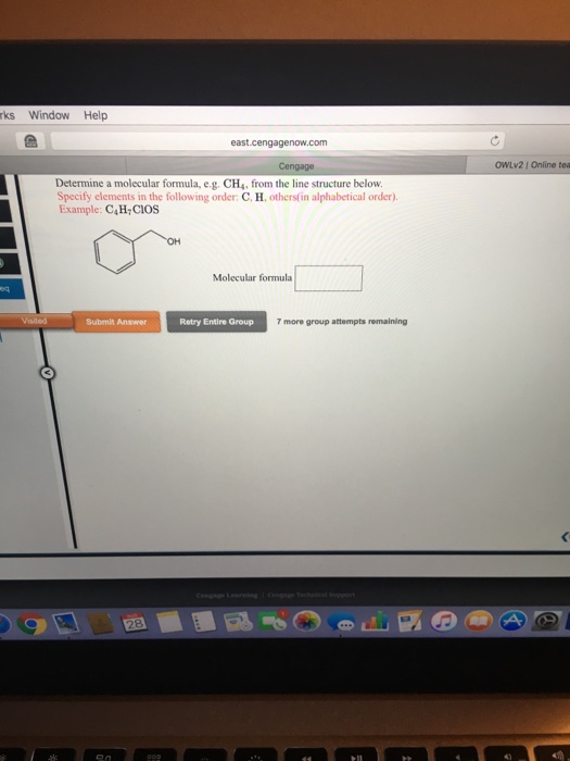 Solved Determine A Molecular Formula E G Ch 4 From The