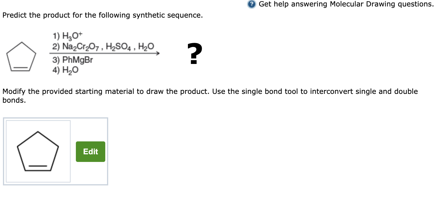 Solved Get help answering Molecular Drawing questions. | Chegg.com