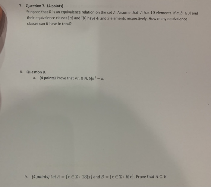 Solved 2017 Question 2. Are the following statements true | Chegg.com