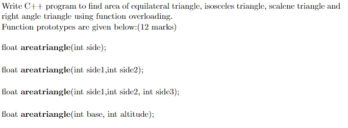 Solved Write C++ program to find area of equilateral | Chegg.com