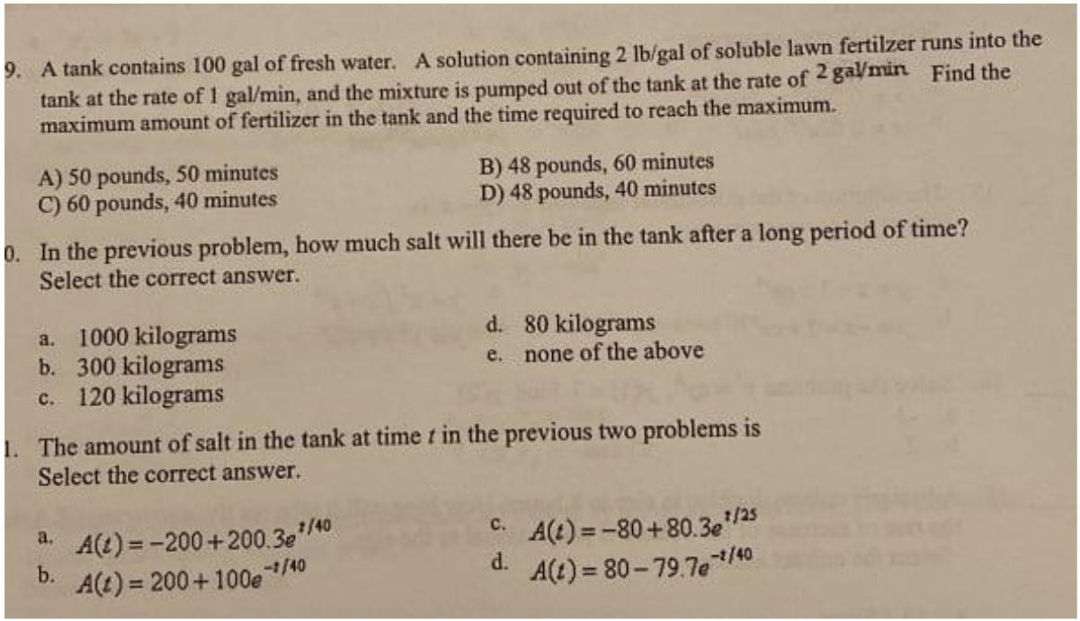 Solved Please solve 2ND and 3RD question Answer 1) A. 50 | Chegg.com