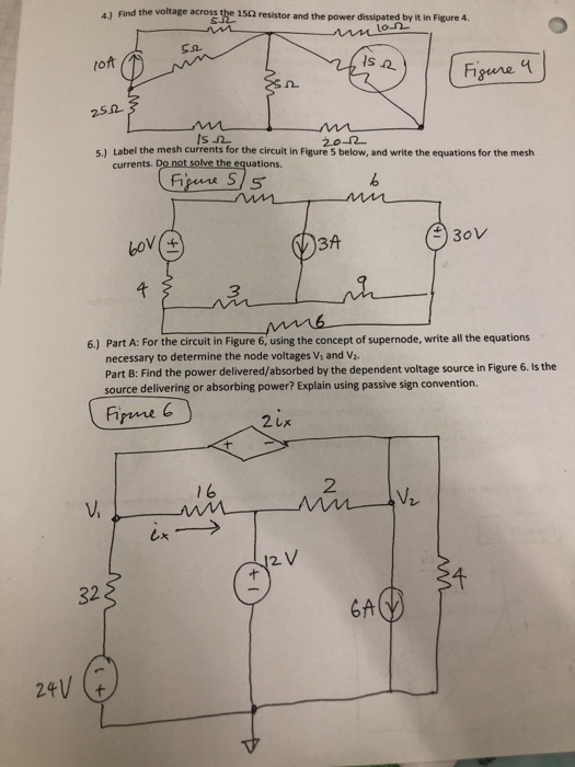 Solved 1.) The voltage and current at the terminals shown in | Chegg.com
