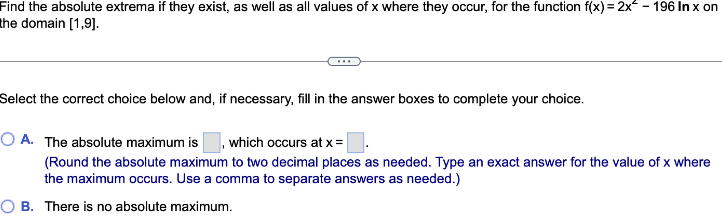 Solved Find the absolute extrema if they exist, as well as | Chegg.com