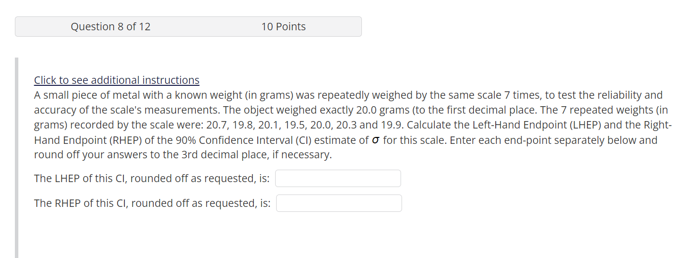 Solved Click to see additional instructions A small piece of | Chegg.com