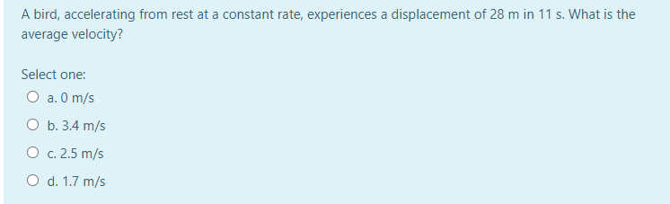 Solved A bird, accelerating from rest at a constant rate, | Chegg.com