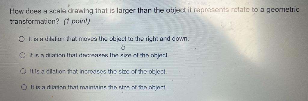 Solved How Does A Scale Drawing That Is Larger Than The