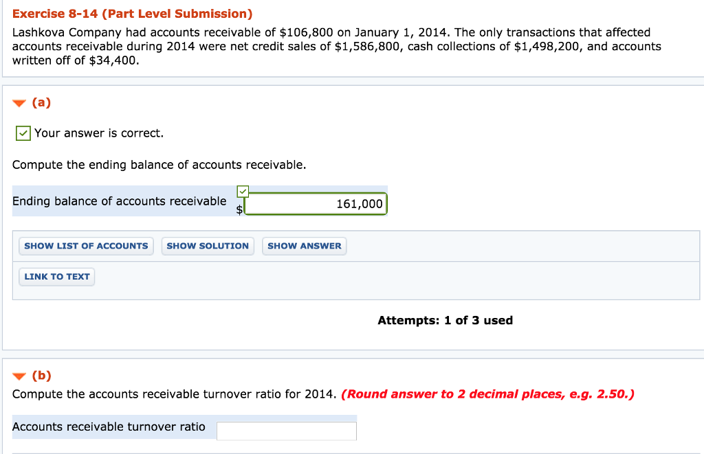 Solved Exercise 8-14 (Part Level Submission) Lashkova | Chegg.com