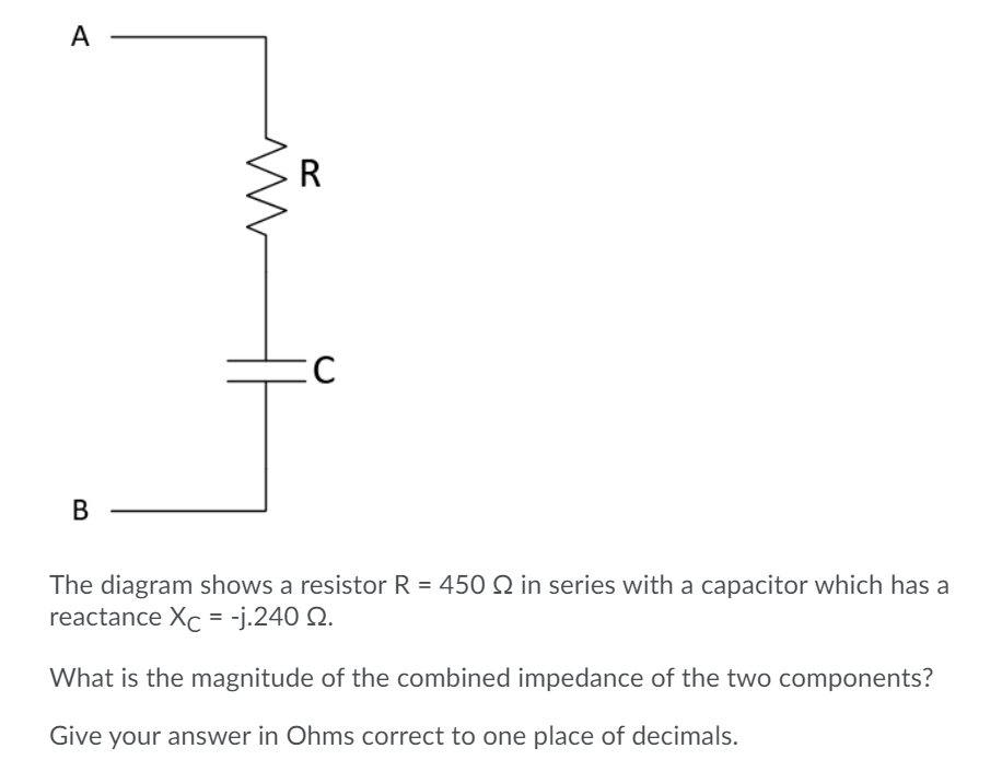 Solved A R M С B The diagram shows a resistor R = 450 2 in | Chegg.com