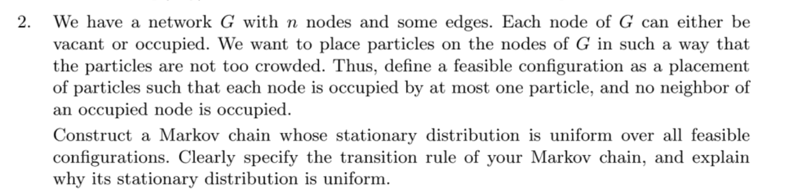 Solved 2. We have a network G with n nodes and some edges. | Chegg.com