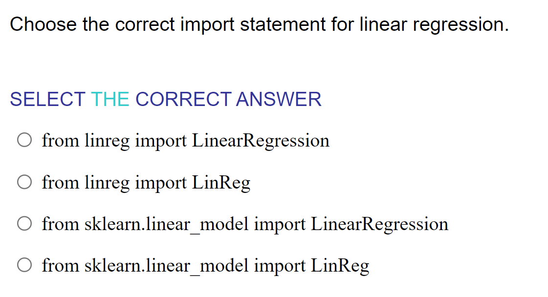 Solved Choose the correct import statement to use cross | Chegg.com
