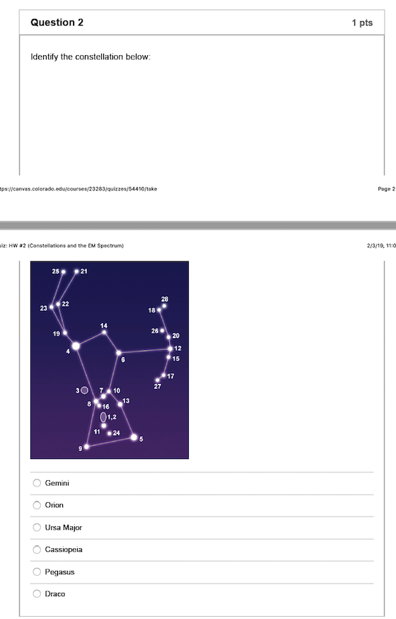 Solved PART 1: Constellations A group of stars can be called | Chegg.com