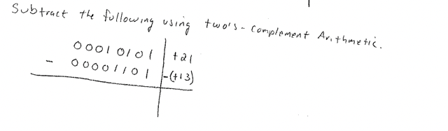 Solved Subtract the fullowing using two's- Complement Ar1 | Chegg.com | Chegg.com