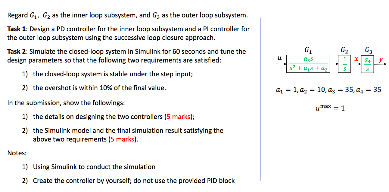 Regard G1,G2 as the inner loop subsystem, and G3 as | Chegg.com