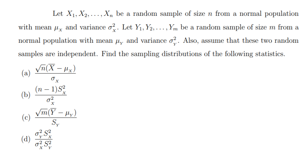 Solved Let X1, X2, ..., Xn be a random sample of size n from | Chegg.com