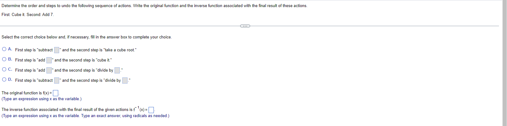 Solved Determine the order and steps to undo the following | Chegg.com