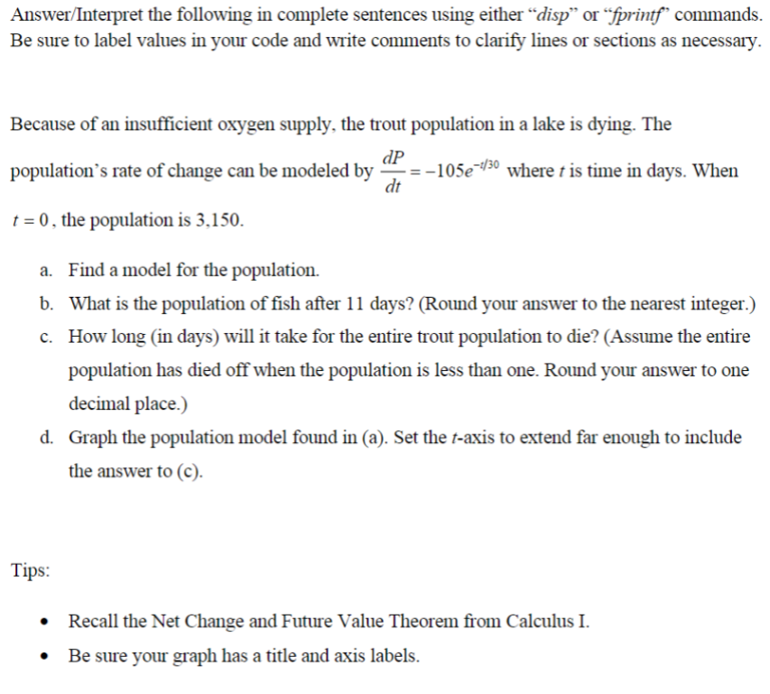 Solved This is in MatLab and please write comments for the | Chegg.com