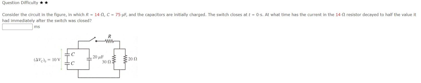 Solved had immediately after the switch was closed? ms | Chegg.com