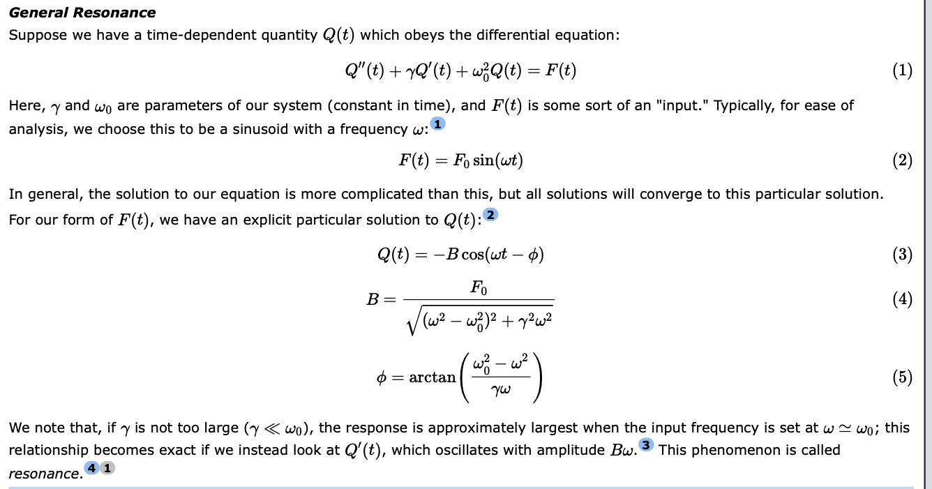 Solved General Resonance Suppose we have a time-dependent | Chegg.com