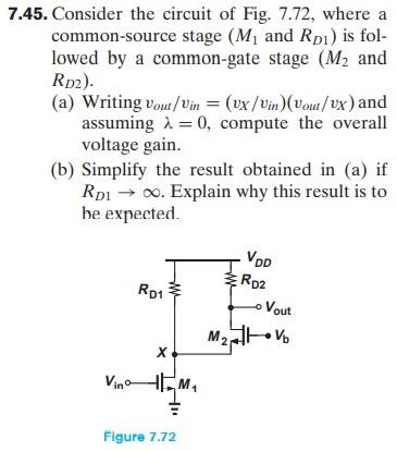 Solved 7.45. Consider the circuit of Fig. 7.72, where a | Chegg.com