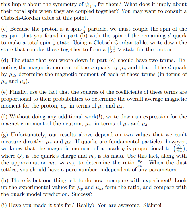 Solved Quarks, as you well know, are fermions. And any | Chegg.com