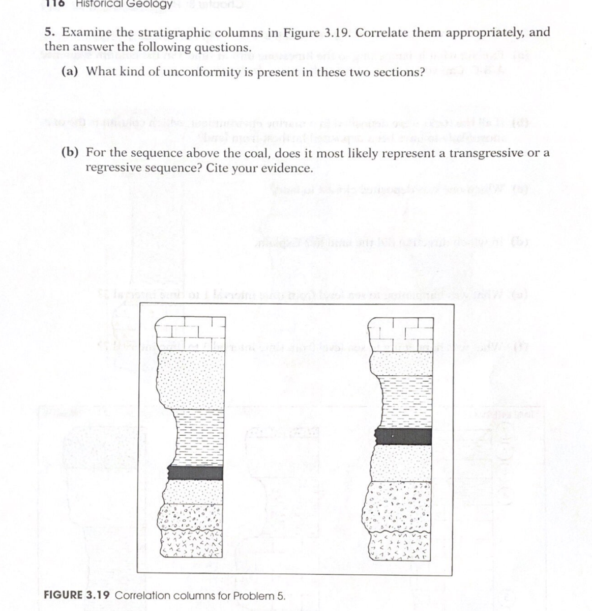 Solved Examine the stratigraphic columns in Figure 3.19. | Chegg.com