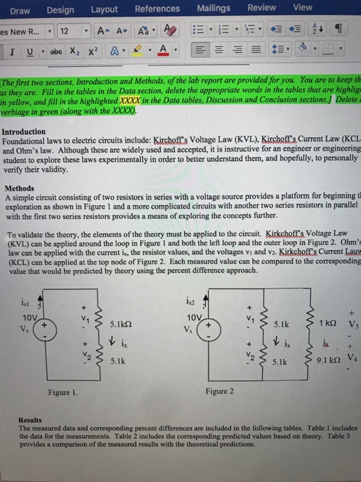 Solved Draw Design Layout References Mailings Review View es | Chegg.com