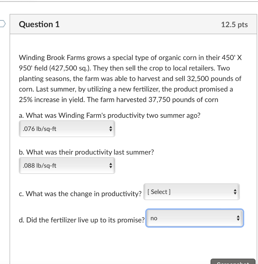 Solved Winding Brook Farms grows a special type of organic | Chegg.com