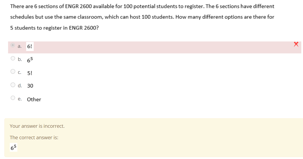 Solved There are 6 sections of ENGR 2600 available for 100 | Chegg.com