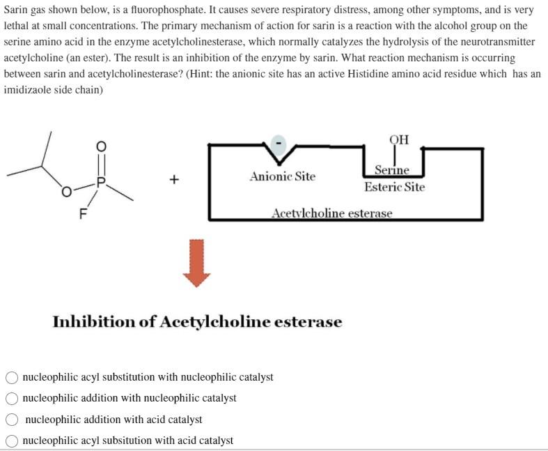 Solved Sarin gas shown below, is a fluorophosphate. It | Chegg.com