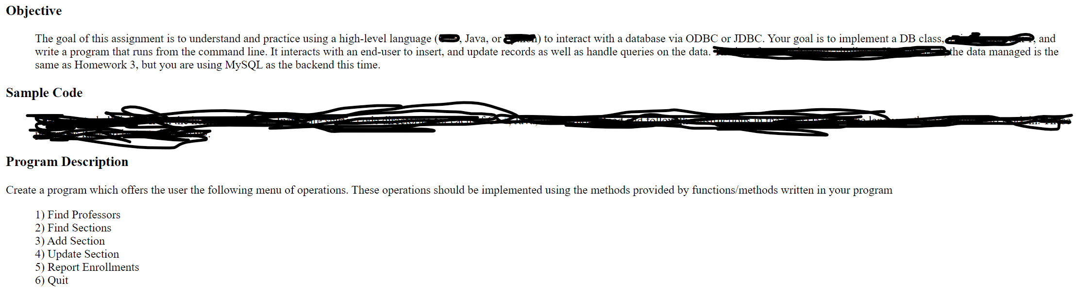 Solved same as Homework 3, but you are using MySQL as the | Chegg.com