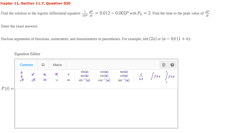 Solved Find the solution to the logistic differential | Chegg.com
