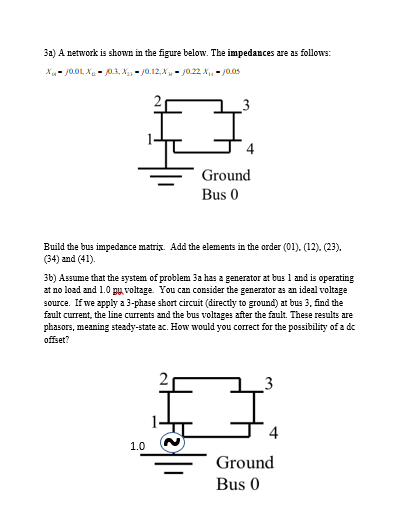 Solved 3a) A network is shown in the figure below. The | Chegg.com
