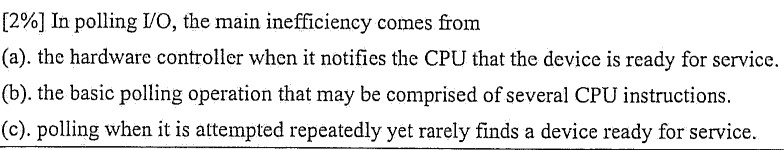 Solved 2% ﻿In polling VO, ﻿the main inefficiency comes | Chegg.com