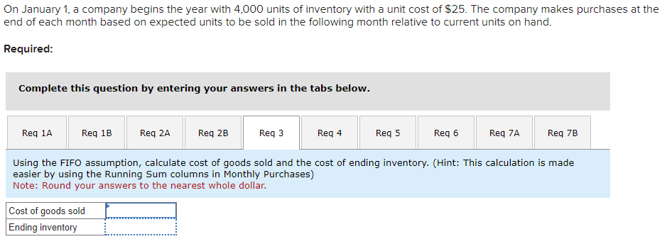 Solved On January 1 , a company begins the year with 4,000 | Chegg.com