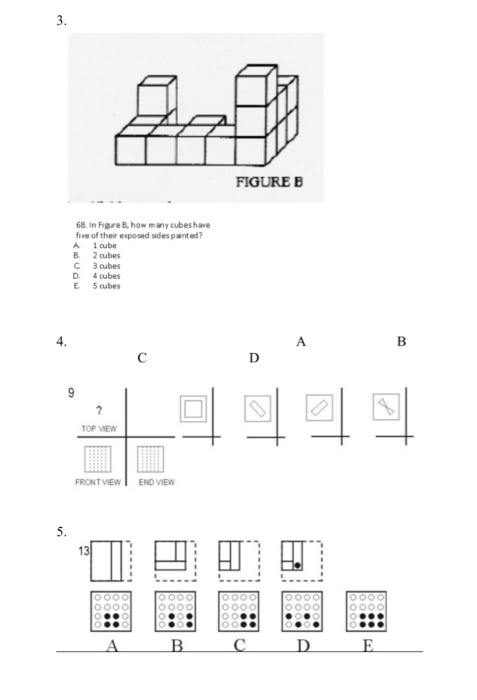 Solved FIGURE B 68. In Figure B, how many cubes have five of | Chegg.com