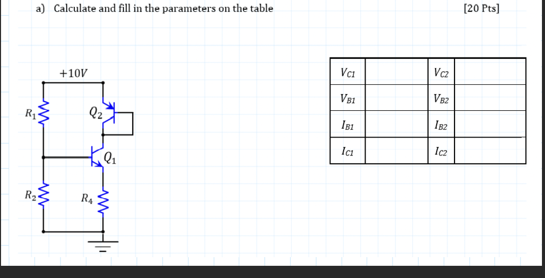 Solved For problem 2 ﻿assume that the transistor has | Chegg.com