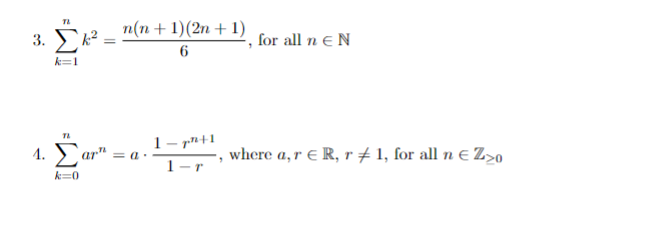 Solved 3. ∑k=1nk2=6n(n+1)(2n+1), for all n∈N 4. | Chegg.com