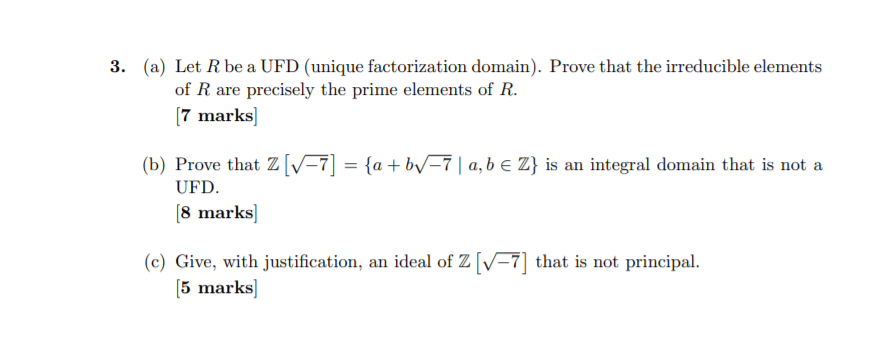 Solved 3. (a) Let R be a UFD (unique factorization domain). | Chegg.com