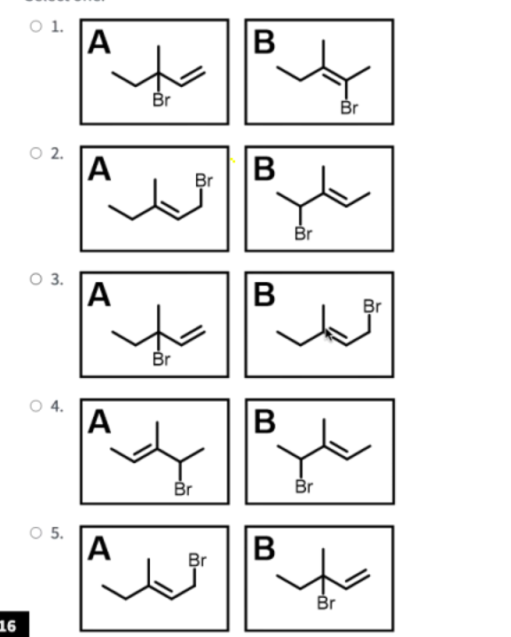 Solved 1 equivalent (equiv.) of HBr is added to a diene | Chegg.com
