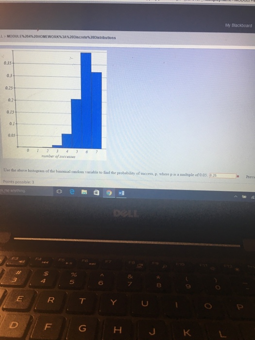 Solved Use the above histogram of the binomial random | Chegg.com