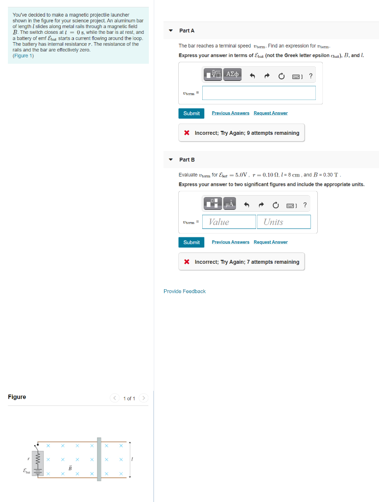 Solved Part A You've decided to make a magnetic projectile | Chegg.com