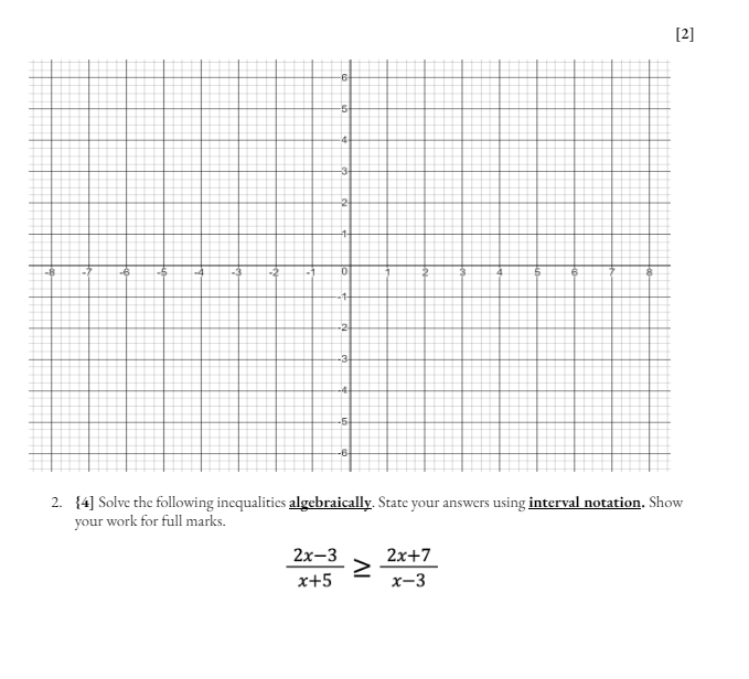 Solved 2. [4] Solve the following inequalities | Chegg.com